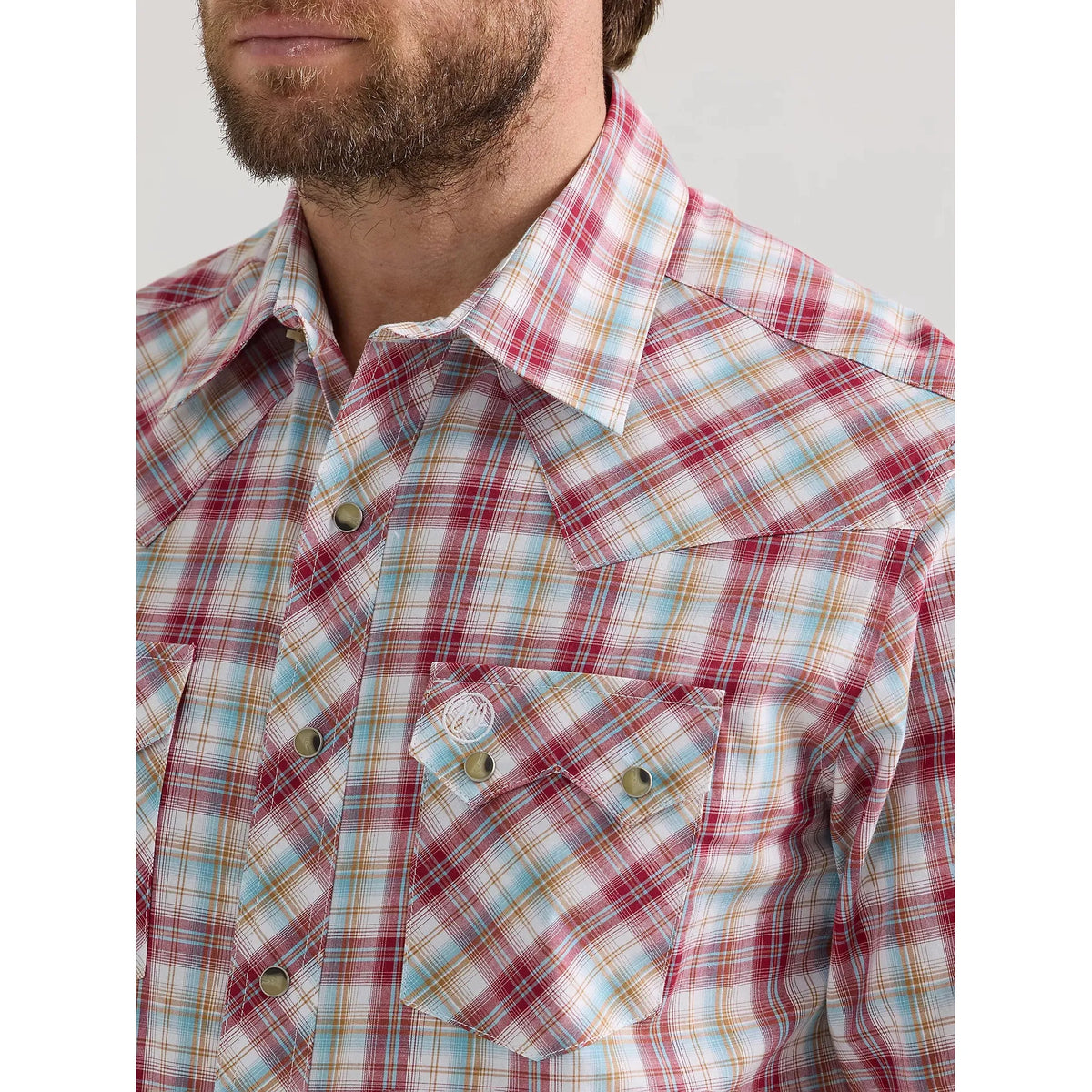 MEN'S WRANGLER RETRO® LONG SLEEVE SAWTOOTH SNAP POCKET WESTERN SHIRT I ...