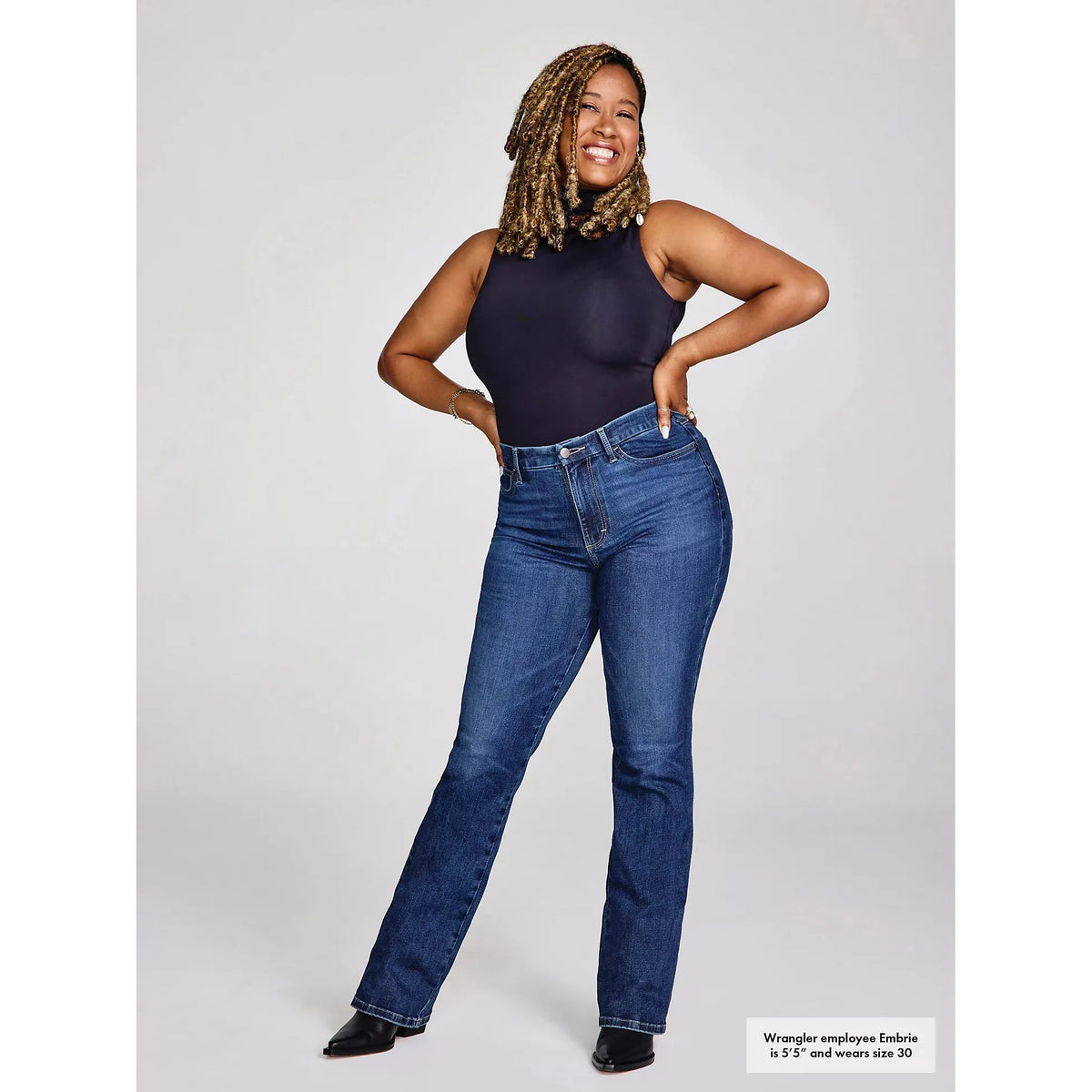 WOMEN'S WRANGLER BESPOKE HIGH RISE BOOTCUT JEAN-LACEY – CWesternwear