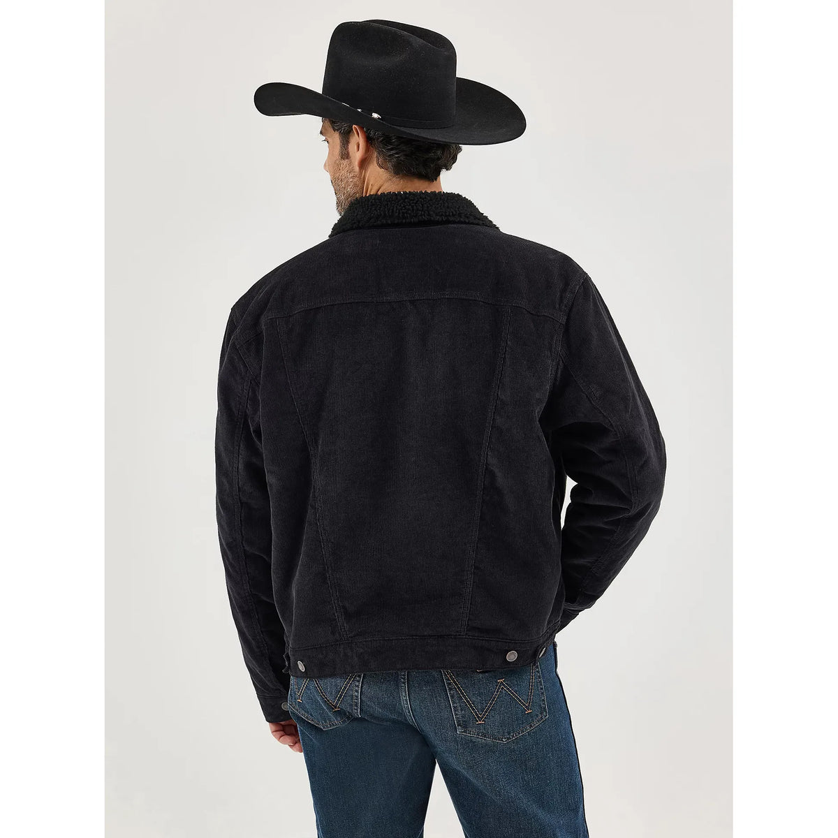 Men's Wrangler® Cowboy Cut® Sherpa Lined Corduroy Jacket-Caviar ...