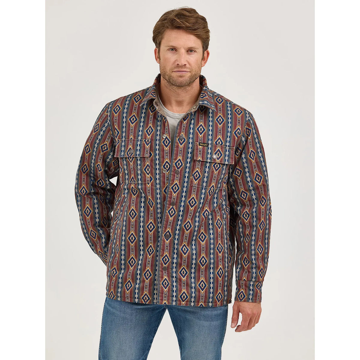 Men's Wrangler Reversible Quilted Jacket-Chocolate Chip – CWesternwear